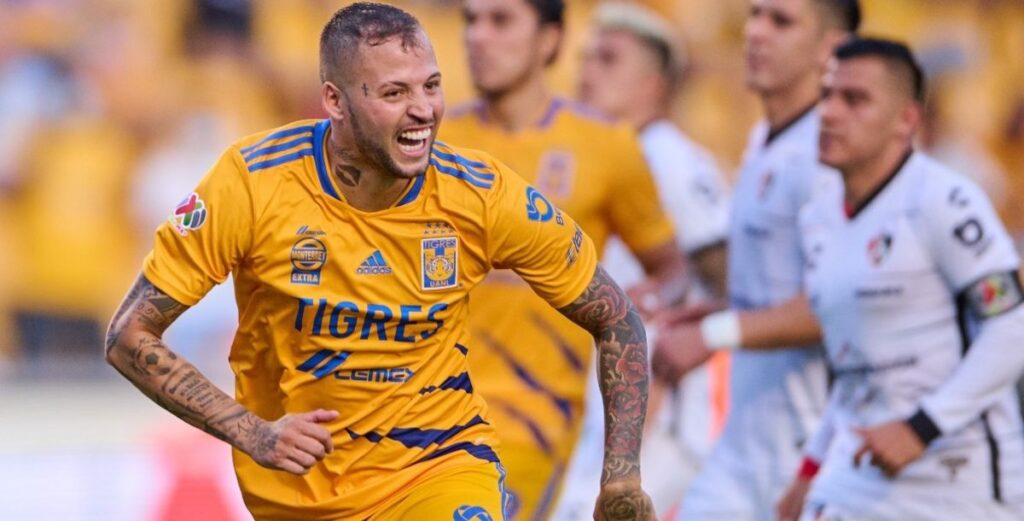 Os números de Nico López pelo Tigres, do México
